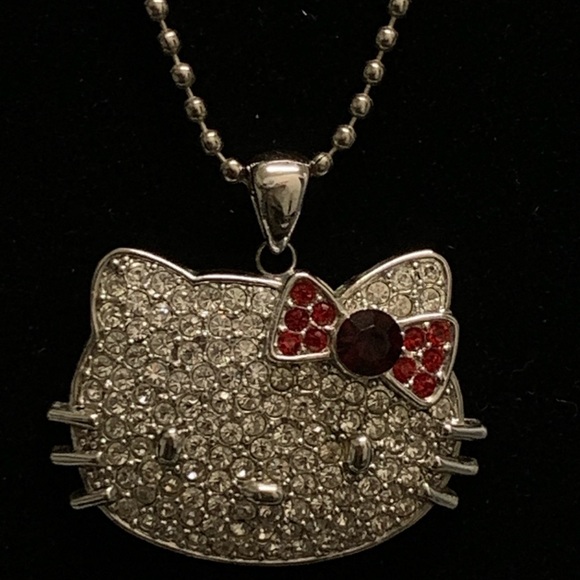 Hello Kitty | Jewelry | Hello Kitty Rhinestone Necklace And Earrings ...
